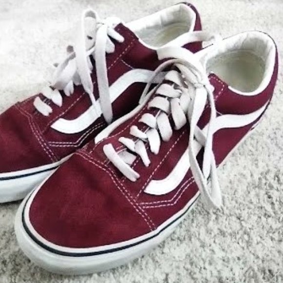 Vans | Shoes | Classic Maroon Vans Off The Wall Shoes | Poshmark